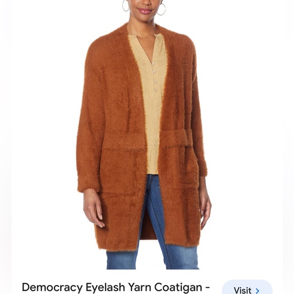 Democracy | Sweaters | Democracy Eyelashe Yarn Coatigan Size Xs | Poshmark